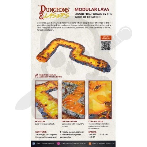 Battle-Models > Modular lava - rzeki lawy Dungeons & Lasers